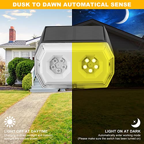 Duviner Solar Outdoor Lights, RGB Multicolor Landscape Lights IP65 Waterproof Solar Spot Lights, 2-in-1 Solar Powered Spotlights with Auto Color Changing for Garden Yard Pathway