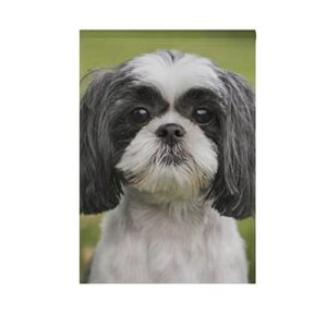 hokkien beautiful shih tzu dog garden flag double sided 12 x 18 inch, yard flags, decorative small garden flags, outdoor lawn and garden décor