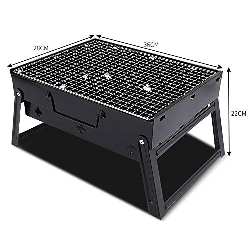 SHZBCDN Stainless Steel Charcoal Grill Steel Kebab BBQ Grill Barbecue Kit for Garden Backyard Camping