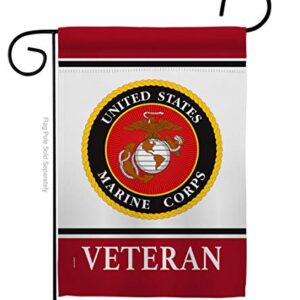 USA Decoration Marine Corps Veteran Garden Flag Armed Forces USMC Semper Fi United State American Military Retire Official House Decoration Banner Small Yard Gift Double-Sided, 13"x 18.5", Made In USA