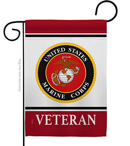 USA Decoration Marine Corps Veteran Garden Flag Armed Forces USMC Semper Fi United State American Military Retire Official House Decoration Banner Small Yard Gift Double-Sided, 13"x 18.5", Made In USA