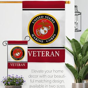 USA Decoration Marine Corps Veteran Garden Flag Armed Forces USMC Semper Fi United State American Military Retire Official House Decoration Banner Small Yard Gift Double-Sided, 13"x 18.5", Made In USA