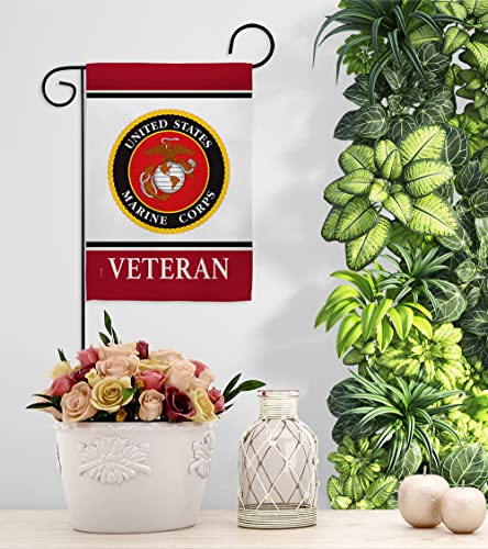 USA Decoration Marine Corps Veteran Garden Flag Armed Forces USMC Semper Fi United State American Military Retire Official House Decoration Banner Small Yard Gift Double-Sided, 13"x 18.5", Made In USA