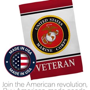 USA Decoration Marine Corps Veteran Garden Flag Armed Forces USMC Semper Fi United State American Military Retire Official House Decoration Banner Small Yard Gift Double-Sided, 13"x 18.5", Made In USA