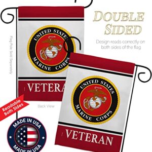 USA Decoration Marine Corps Veteran Garden Flag Armed Forces USMC Semper Fi United State American Military Retire Official House Decoration Banner Small Yard Gift Double-Sided, 13"x 18.5", Made In USA