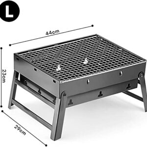 Portable Folding Charcoal Barbecue Grill Outdoor BBQ Utensil Stainless Steel BBQ for Garden Picnic Terrace Camping Travel,S