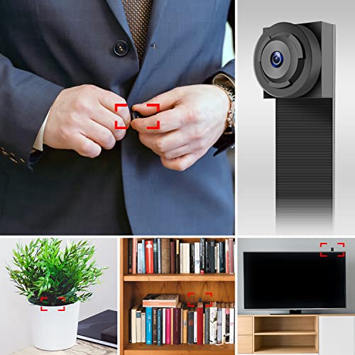 Spy Camera Hidden Camera 1080P UHD Wireless Hidden WiFi Camera with Remote View, 20 hours Battery Life Small Hidden Camera,Mini Spy Hidden Camera with Motion Detection Nanny Cam for Home Offic