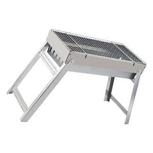 hanabass 44cm garden barbecue stove folding small firewood burner tool foldable barbecue grill smoker grill for outdoor cooking camping picnic outdoor garden charcoal bbq grill party