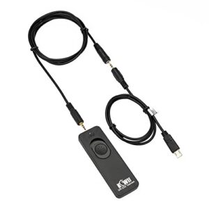 kiwifotos remote control shutter release cord for sony a6000 a6100 a6600 a6500 a6400 a6300 a7iv a7iii a7ii a7 a7r v iv a7riii a7rii a7r a7siii a7sii a7s a1 a9 zv-1 rx100 vii vi va v iii rx10 iv & more