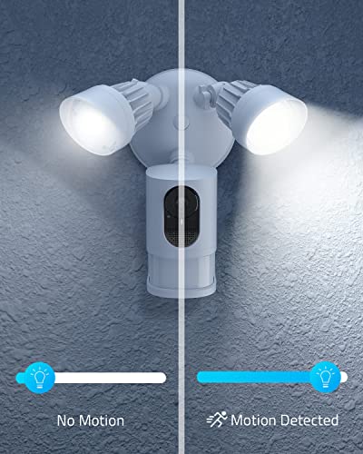 eufy security Floodlight Camera, 2K, No Monthly Fees, 2000 Lumens, Weatherproof, Built-in AI, Non-Stop Power (Existing Outdoor Wiring and Weatherproof Junction Box Required)