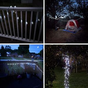 AIDDOMM 30FT 50 LED Solar String Lights, Hanging Solar Outdoor Waterproof, IP: 44, Hanging String Lights for The Garden, Wedding Festivals to Bring Romantic Atmosphere, 2 Models