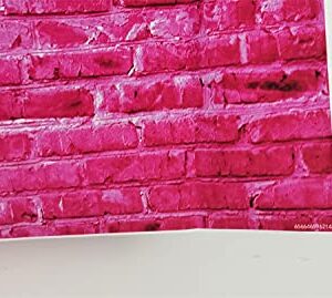 AOFOTO 7x5ft Pink Brick Wall Backdrop Happy Birthday Party Table Decoration Banner Photography Background Girl Youngster Artistic Portrait Photo Shoot Studio Props Video Drop Vinyl Wallpaper Drape