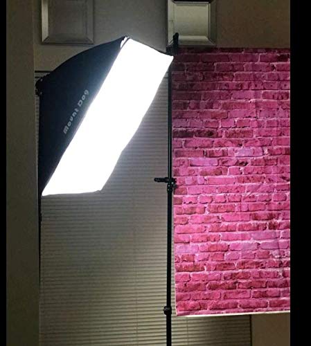 AOFOTO 7x5ft Pink Brick Wall Backdrop Happy Birthday Party Table Decoration Banner Photography Background Girl Youngster Artistic Portrait Photo Shoot Studio Props Video Drop Vinyl Wallpaper Drape