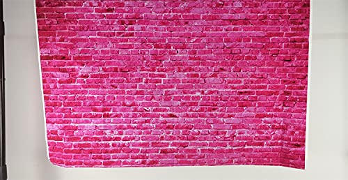 AOFOTO 7x5ft Pink Brick Wall Backdrop Happy Birthday Party Table Decoration Banner Photography Background Girl Youngster Artistic Portrait Photo Shoot Studio Props Video Drop Vinyl Wallpaper Drape