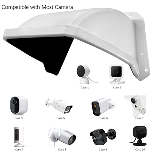 OOSSXX Universal Security Camera Sun Rain Cover Shield, Universal Security Camera Sun Rain Cover Shield, Protective Roof for Dome/Bullet Outdoor Camera