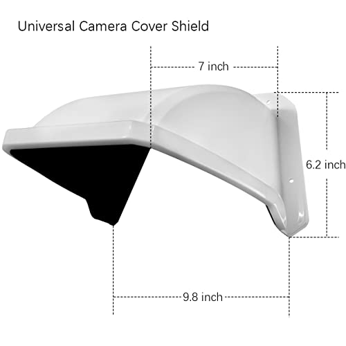 OOSSXX Universal Security Camera Sun Rain Cover Shield, Universal Security Camera Sun Rain Cover Shield, Protective Roof for Dome/Bullet Outdoor Camera