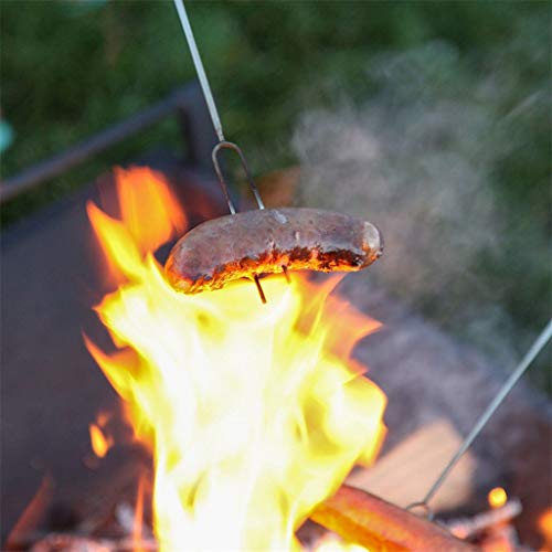 12Pack Marshmallow Roasting Sticks Telescoping Campfire Roasting Skewers Extendable 32Inch Wooden Handle Hot Dog Smore Sticks Marshmallow Skewers for Fire Pits