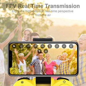 HASAKEE Q8 FPV Drone with 1080P Camera for Kids Adults,RC Drones for Kids,Quadcopter with Yellow Light,Altitude Hold,Gravity Sensor and Remote Control,Kids Gifts Toys for Boys and Girls