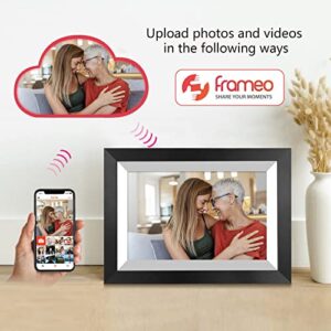 FRAMEO 10.1 Inch Smart WiFi Digital Photo Frame 1280x800 IPS LCD Touch Screen, Auto-Rotate Portrait and Landscape, Built in 16GB Memory, Share Moments Instantly via Frameo App from Anywhere