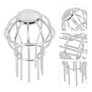 Alipis 2 pcs Basket Hair Plugs Anti Outdoor Cleaning Leaves Grate Catcher Cover Other Balcony Floor for Backyard Garden Guard Stainless Strainer Seeds Cap Stopper Tools Round Anti-