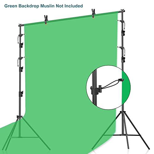 FUDESY Photo Video Studio 10 x 10Ft Heavy Duty Adjustable Backdrop Stand,Background Support System for Photography with Carry Bag,Two Pieces Spring Clamps