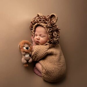 M&G House Newborn Photography Props Lion Costume Baby Photo Shoot Accessories Fits 0-2 Months(Lion Outfit)