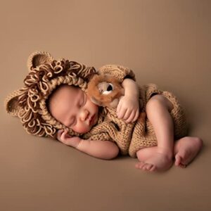 M&G House Newborn Photography Props Lion Costume Baby Photo Shoot Accessories Fits 0-2 Months(Lion Outfit)