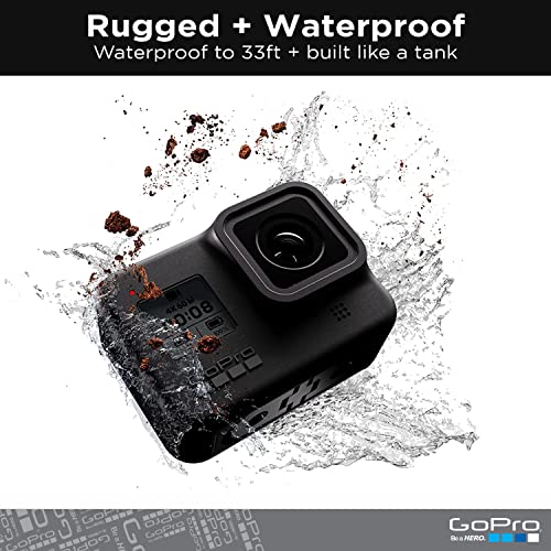 GoPro HERO8 Black + Lanyard + Extra Battery - E-Commerce Packaging - Waterproof Digital Action Camera with Touch Screen 4K HD Video 12MP Photos Live Streaming Stabilization