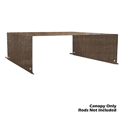 Universal Pergola Replacement Canopy Shade Cover with Breathable HDPE Fabric & Rod Pockets for 10 x 10 FT Pergola, Canopy Size: 192'' L x 106'' W (Mocha Brown)