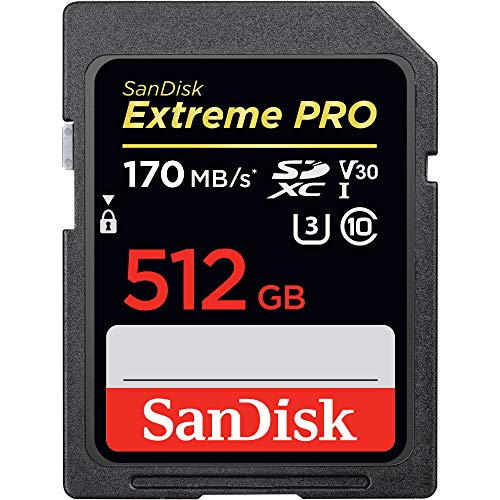 SanDisk 512GB Extreme PRO SDXC UHS-I Card - C10, U3, V30, 4K UHD, SD Card - SDSDXXY-512G-GN4IN