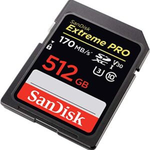 SanDisk 512GB Extreme PRO SDXC UHS-I Card - C10, U3, V30, 4K UHD, SD Card - SDSDXXY-512G-GN4IN