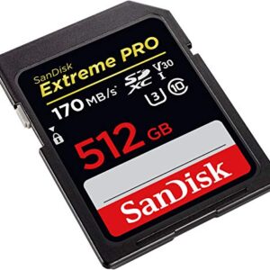 SanDisk 512GB Extreme PRO SDXC UHS-I Card - C10, U3, V30, 4K UHD, SD Card - SDSDXXY-512G-GN4IN