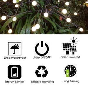 THOOKE Firefly Lights Solar Outdoor, 4 Pack 10LED Vibrant Solar Powered Outdoor Garden Waterproof Patio Lights for Yard/Outside, Swaying Landscape Path Lights for Pathway Decorations