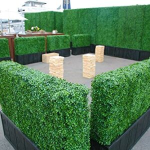 Artificial Boxwood Hedge, privacy hedge screen, UV Protected Faux Greenery Mats, boxwood wall, Suitable for Both Outdoor or Indoor, Garden, Backyard and Home Décor, 20 x 20 Inch (96 piece)