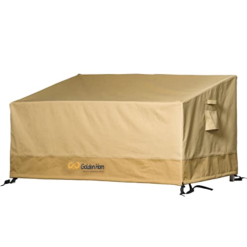 Outdoor Patio Furniture Loveseat Cover, 78" W x34 Dx32, Golden Horn