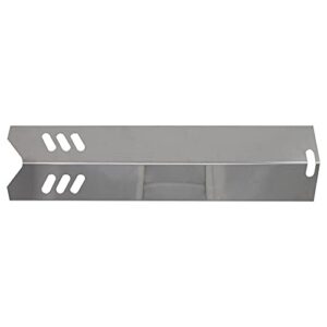 bbq grill heat shield plate tent replacement parts for better homes & gardens grill gbc1362w – compatible barbeque stainless steel flame tamer, flavorizer bar, vaporizer bar, burner cover 15″