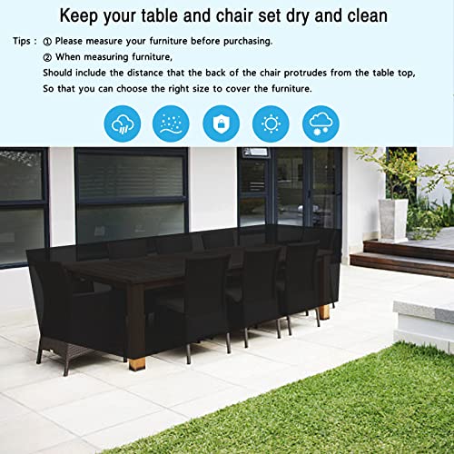 Kingling Patio Furniture Covers, Outdoor Furniture Cover Waterproof Rectangle Outdoor Table Cover Patio Covers for Outdoor Sectional Cover (83" X51" X29")