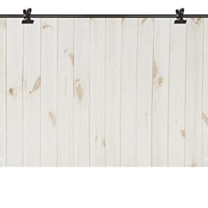 Harfirbe 7x5ft/2.2x1.5m White Wood Backdrops Wooden Backgrounds for Photography Studio