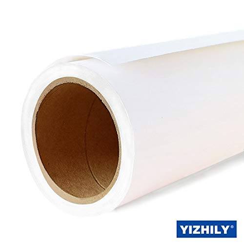 Yizhily Seamless Photo Photography Background Paper Backdrop Paper Roll for Photoshoot and Videos, 82" x16', Arctic White