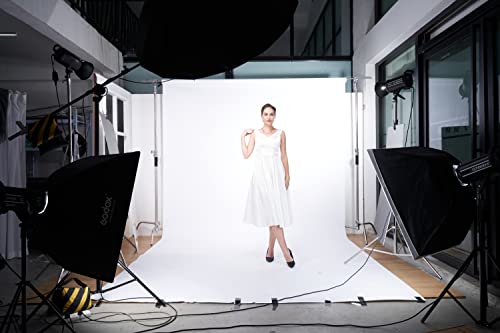 Yizhily Seamless Photo Photography Background Paper Backdrop Paper Roll for Photoshoot and Videos, 82" x16', Arctic White