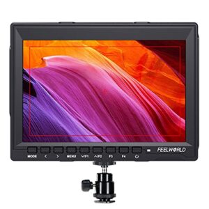 feelworld fw759 7 inch dslr camera field monitor hd video assist slim ips 1280×800 4k hdmi 1080p with sunshade