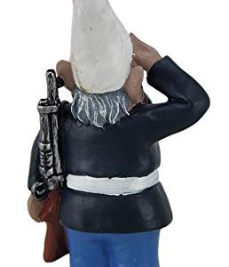 8 inch Dress Blues Bill Saluting U.S. Marine Military Garden and Shelf Gnome Statue Patriotic Decor