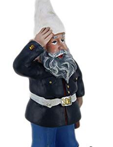 8 inch Dress Blues Bill Saluting U.S. Marine Military Garden and Shelf Gnome Statue Patriotic Decor