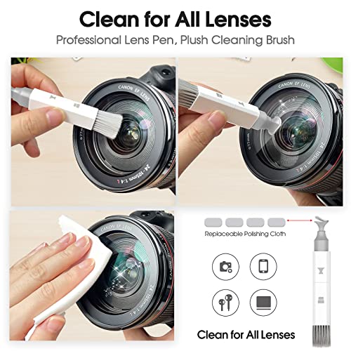 Electronic Cleaner Kit, Laptop Cleaning Kit, Keyboard Cleaner, 3 in 1 Earbud Cleaner Pen, Lens Pen for DSLR Camera Clean, Computer Screens Cleaning/Airpods Cleaner Kit/iPad Camera Phone Cleaning Tool