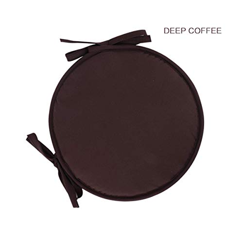 YITAQI Seat Pads Chair Cushion Cover Round Multicolor Garden Patio Home Kitchen Office Chair Indoor Outdoor Dining,Round(Deep Coffee 30x30cm)