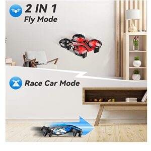 LANSAND 2Pack Mini Drones for Kids,Beginners,Adults, Small RC Drone Quadcopter with 2-In-1 Race and Fly Mode,LED Light,Altitude Hold,3D Flip,4 Batteries,Stress Relief for Adult,Toy Gift for Boys Girls