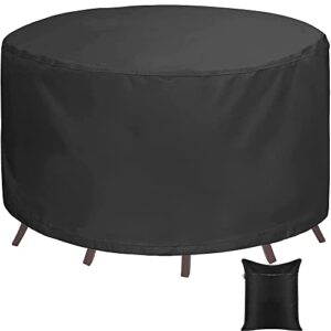 round patio furniture set covers skyour waterproof dustproof round table chair set cover anti-fading anti uv outdoor garden round coffee table dining chair furnitures sets covers (s: 72×37 in)