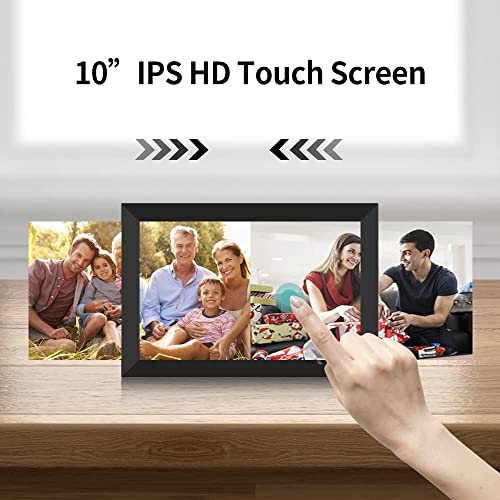 FRAMEO 10.1 Inch WiFi Digital Photo Picture Frame, Auto-Rotate Portrait and Landscape, Wall Mountable, Built in 16GB Memory, Share Moments Instantly via Frameo App