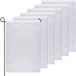 bulletshaker blank garden flag for vinyl – sublimation flags blank polyester 3-layer weave strands – diy plain garden flag 10pcs 12 x 18 inches (30x45cm)