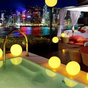 Uonlytech Outside Solar Lights Solar Floating Pool Lights, 8CM Solar Powered Lights Outdoor Decorative Night Light with, for Home Pool Garden Solar Lights Outdoor